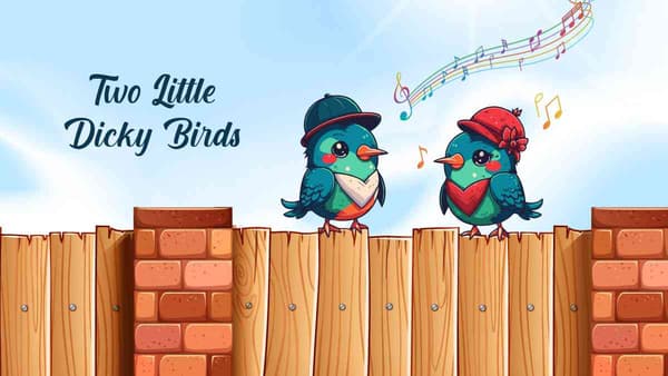 Two Little Dicky Birds Nursery Rhyme For Kids With Lyrics | ORCHIDS