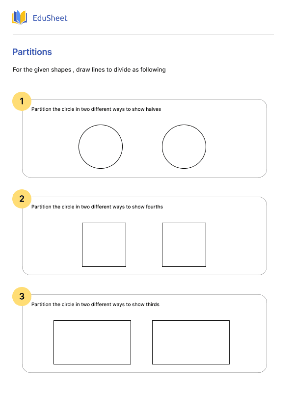 Partitions Worksheets | Free Download at Orchids International