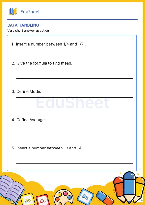 data handling Worksheets | Free Download at Orchids International