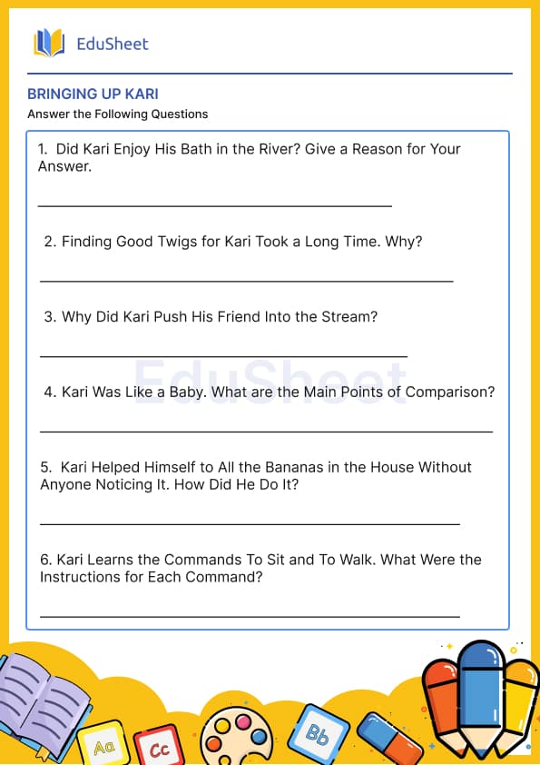 Bringing Up Kari Worksheets | Free Download at Orchids International