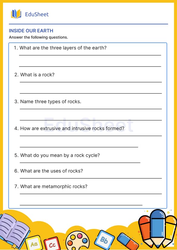Inside Our Earth Worksheets | Free Download at Orchids International