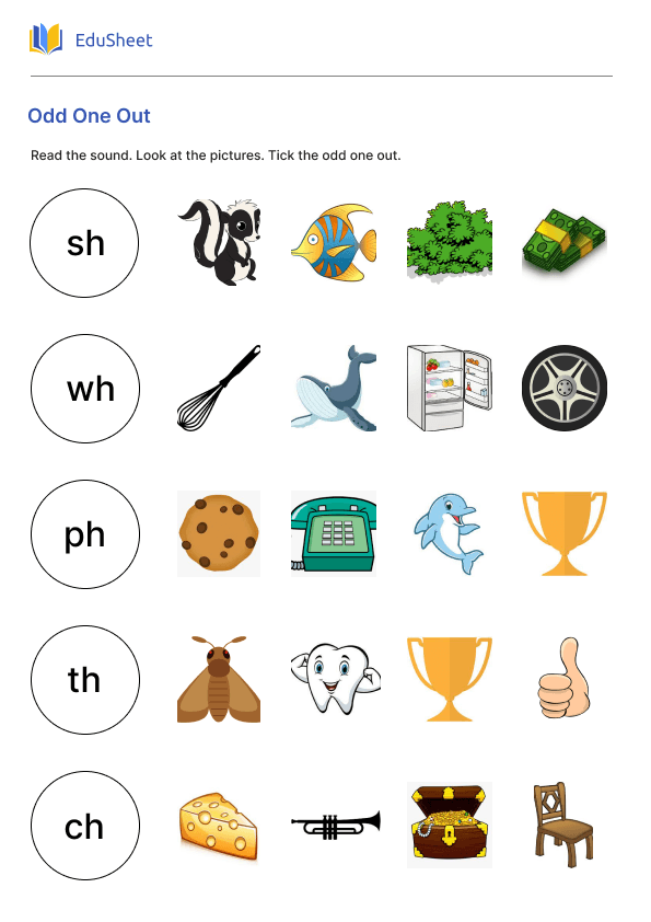 Odd One Out Worksheets | Free Download at Orchids International