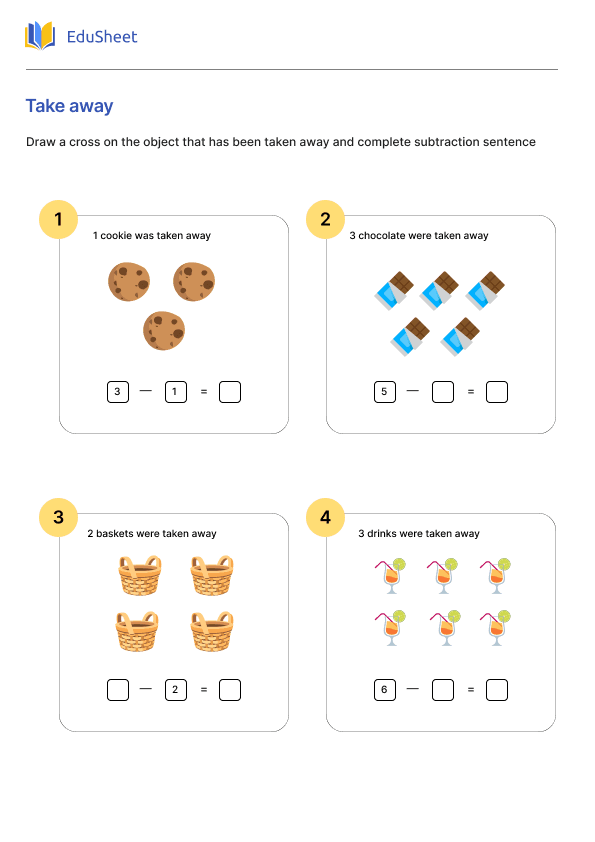 Take away Worksheets | Free Download at Orchids International