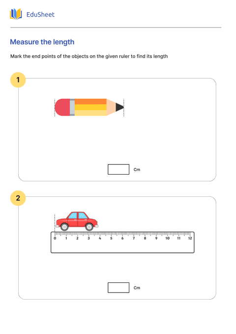 Measure the length Worksheets | Free Download at Orchids International